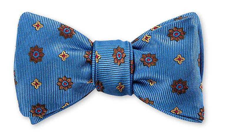 R. Hanauer Chelsea Medallions Bow Tie in Blue – Boardroom Clothing Company