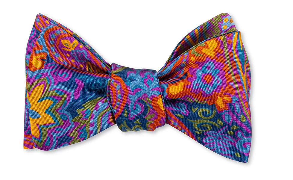 R. Hanauer Freeport Paisley Bow Tie in Blue/Green/Gold – Boardroom ...